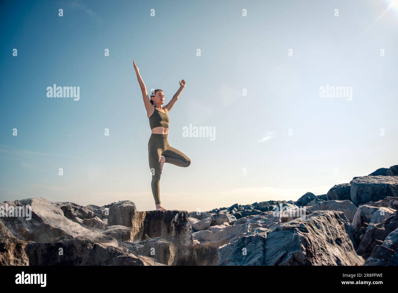 Top yoga pose hi-res stock photography and images - Alamy