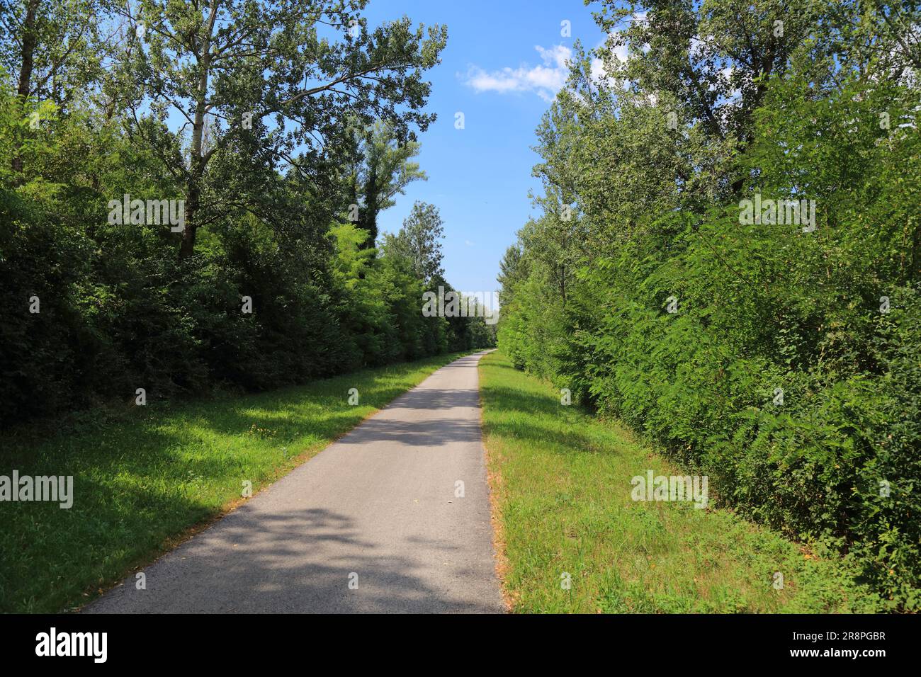 Danube Cycle Path (Donauradweg). Long distance bicycle route in Austria ...