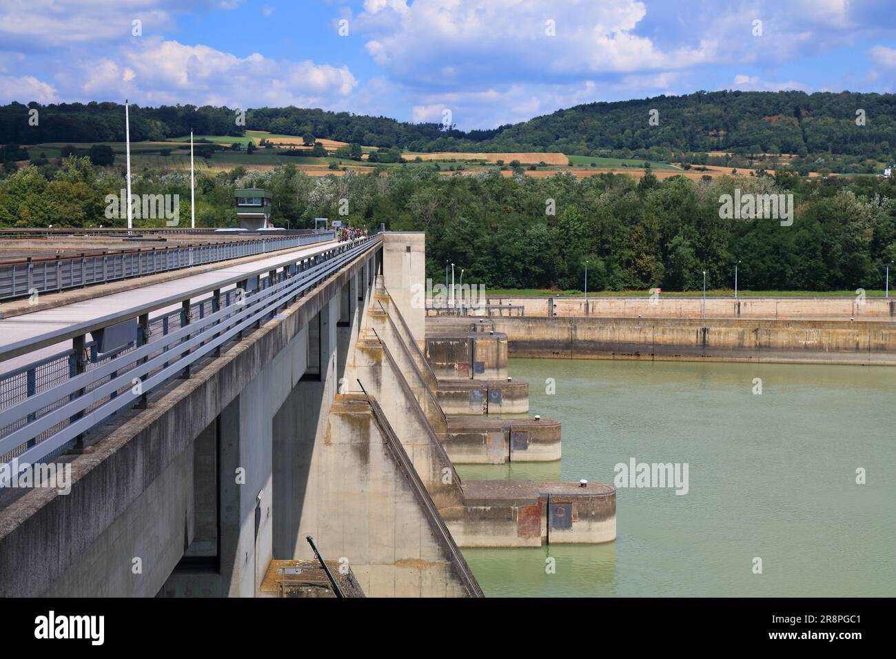 Austria hydropower generation. Sustainable energy. Water power plant on ...