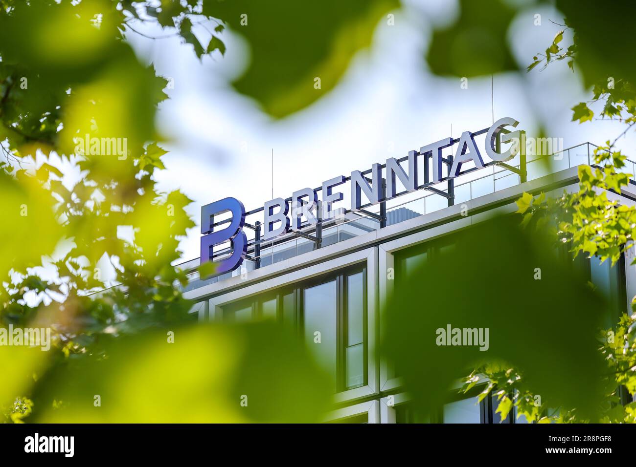 Essen, North Rhine-Westphalia, Germany - Brenntag, company logo on the ...