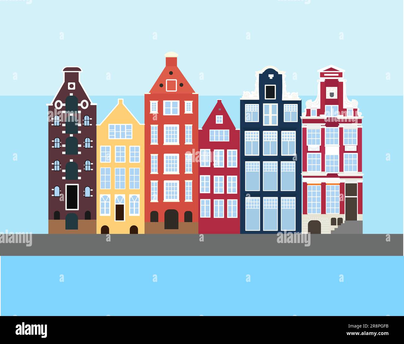 Line historic houses in Stock Vector Images - Alamy