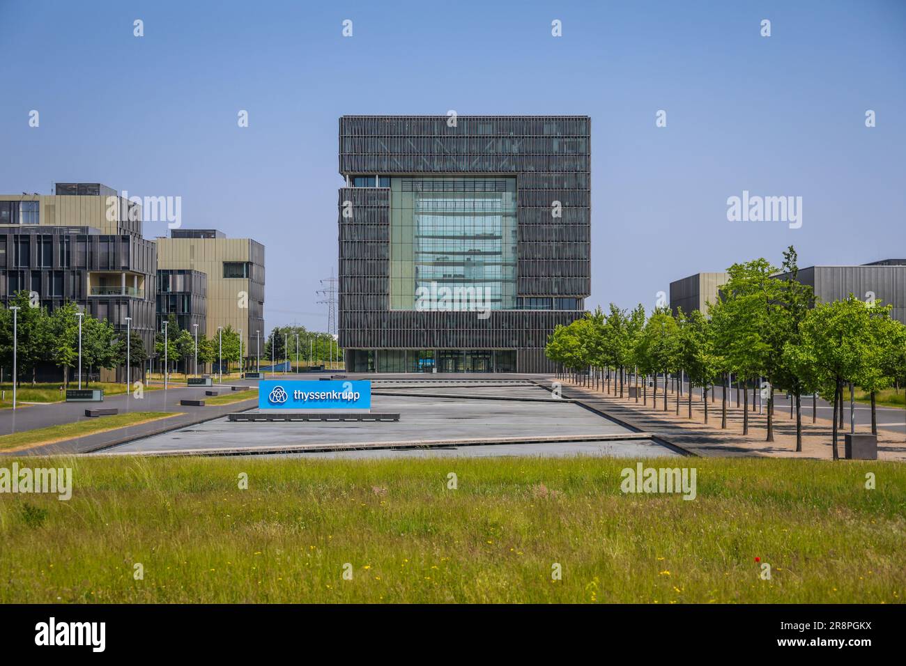 Essen, North Rhine-Westphalia, Germany - ThyssenKrupp, company logo in ...