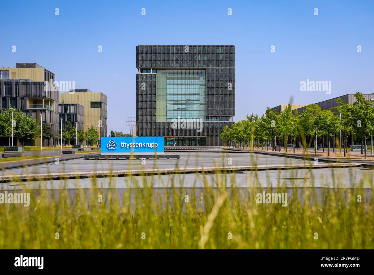 Essen, North Rhine-Westphalia, Germany - ThyssenKrupp, company logo in ...
