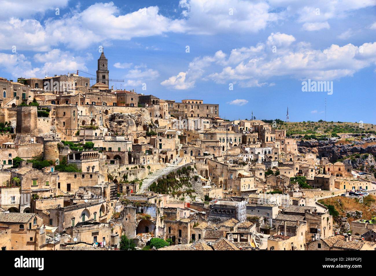 Matera town, Italy - Sassi districts. Ancient town in Basilicata region ...