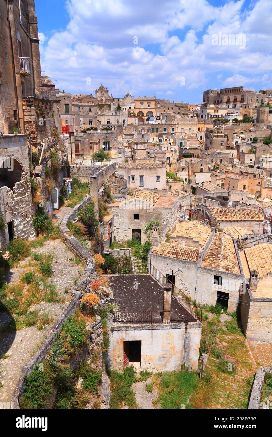 Sassi districts in Matera, Italy. Ancient Italian town in Basilicata ...