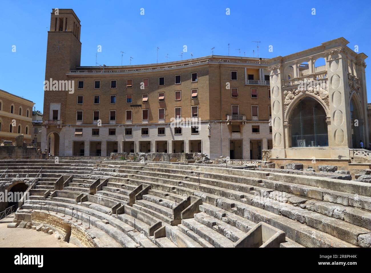 Lecce, Italy - ancient Roman Amphitheater. City in Salento peninsula ...