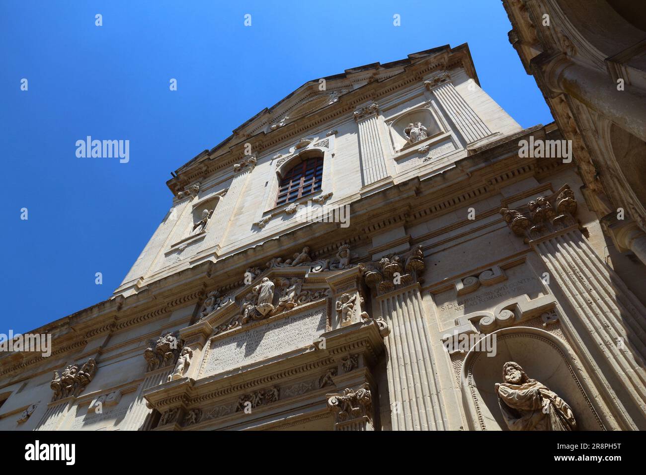 Lecce Cathedral facade in Italy. Italian baroque architecture Stock ...