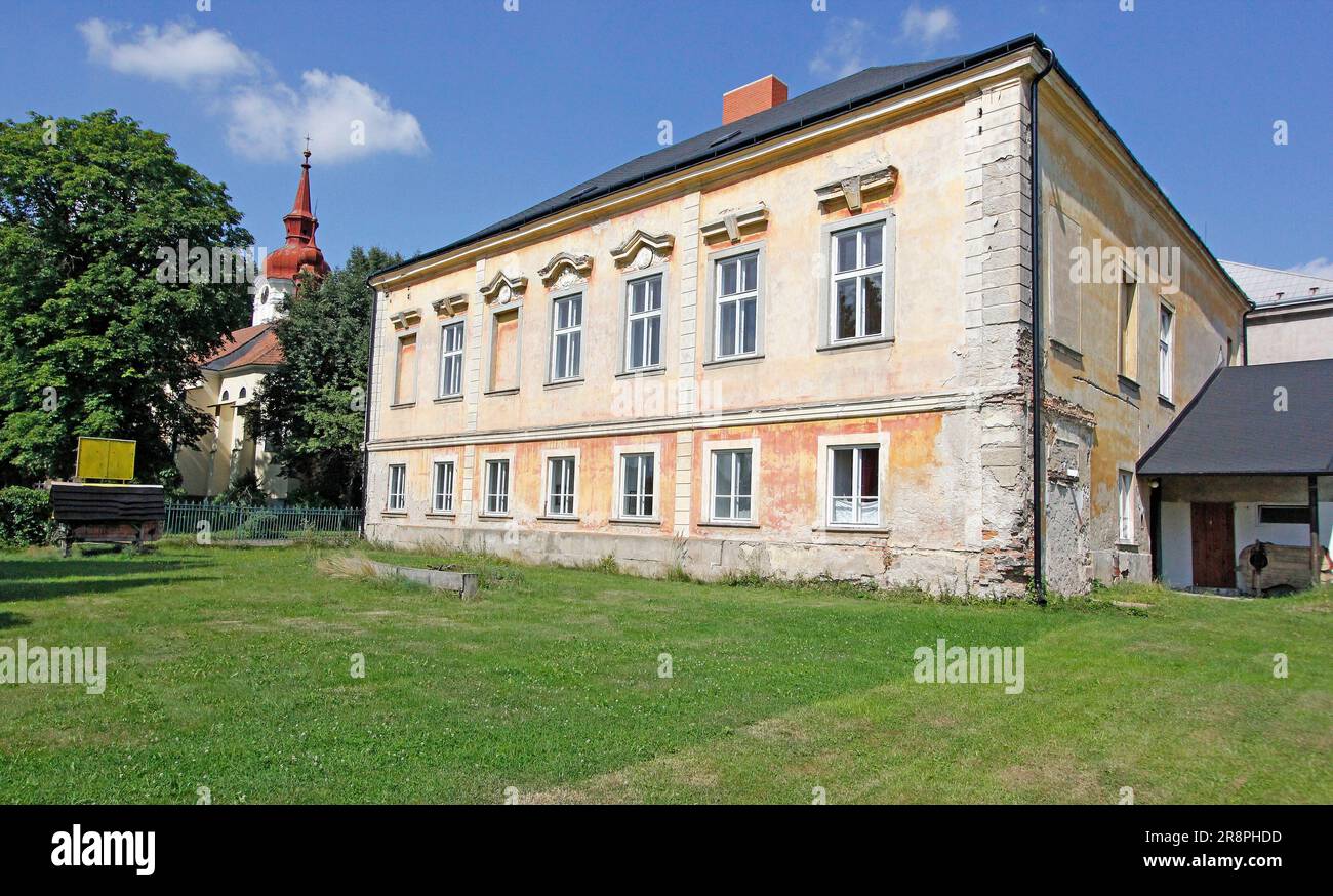 The original Baroque chateau in Habry was built in the 19th century, it ...