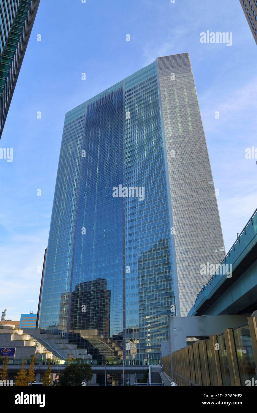 TOKYO, JAPAN - DECEMBER 2, 2016: Dentsu Building in Shiodome district ...