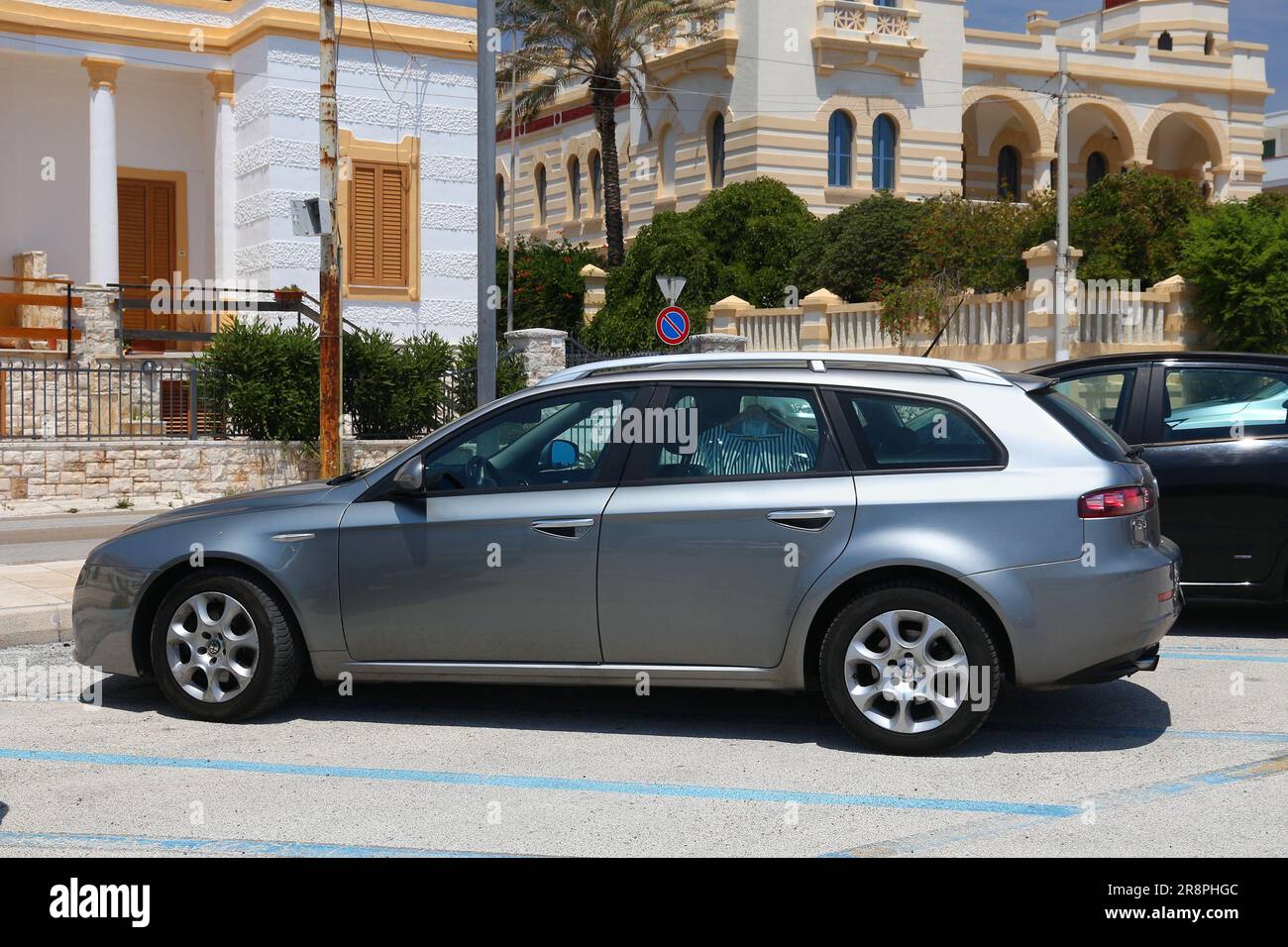 SALENTO, ITALY - JUNE 2, 2017: Alfa Romeo 159 compact executive station ...