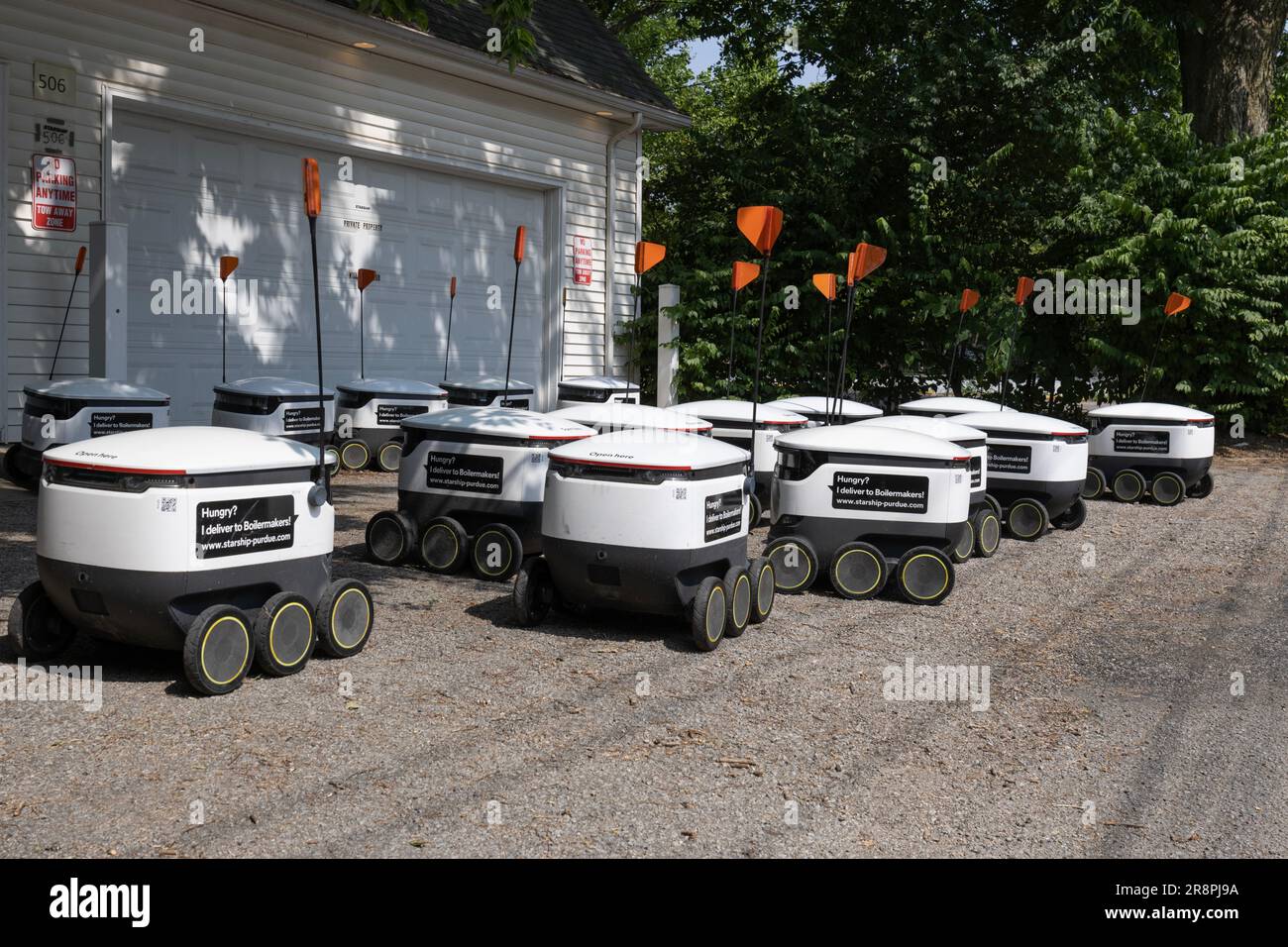 West Lafayette - June 18, 2023: Starship Technologies Delivery Robots ...