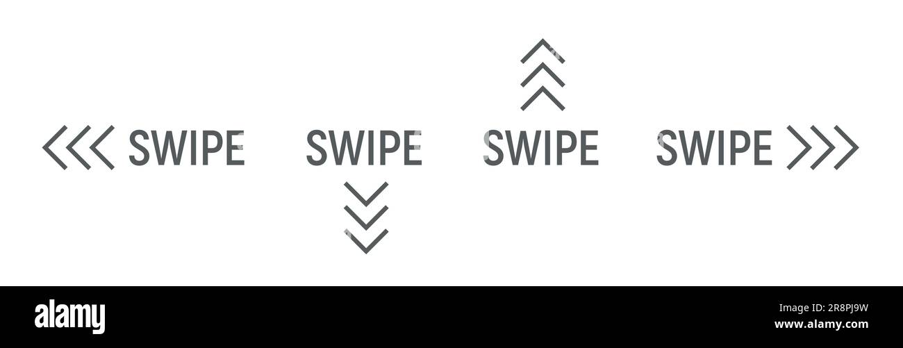 Swipe up arrow vector icon. Social media story drag button sign action ...