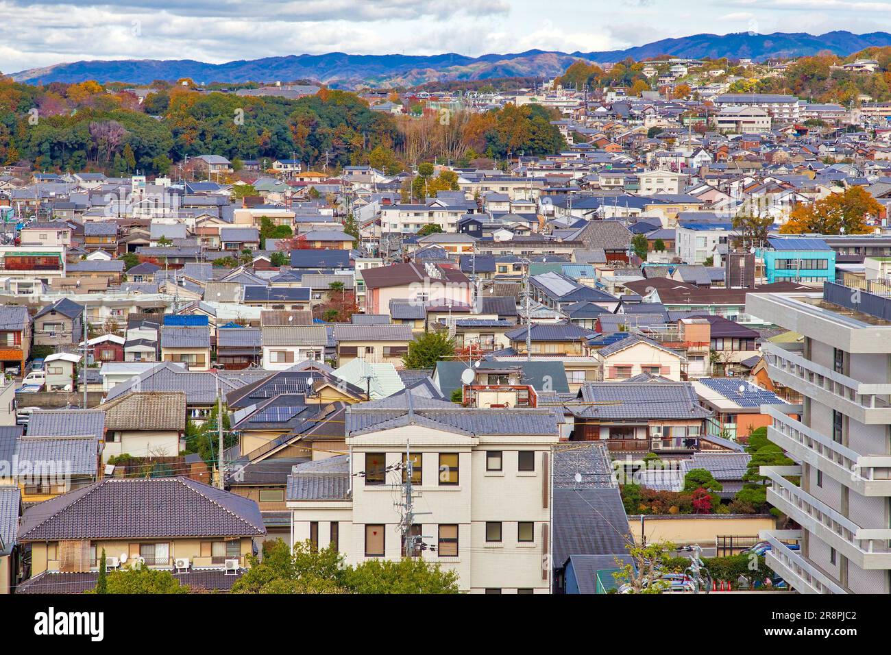 Nara, Japan - residential neighborhoods townscape in autumn Stock Photo ...