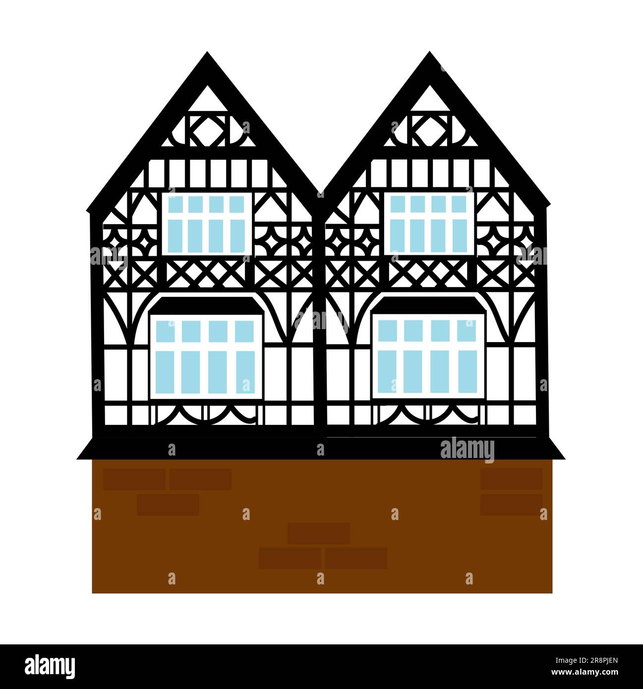 Fachwerk houses Stock Vector Images - Alamy