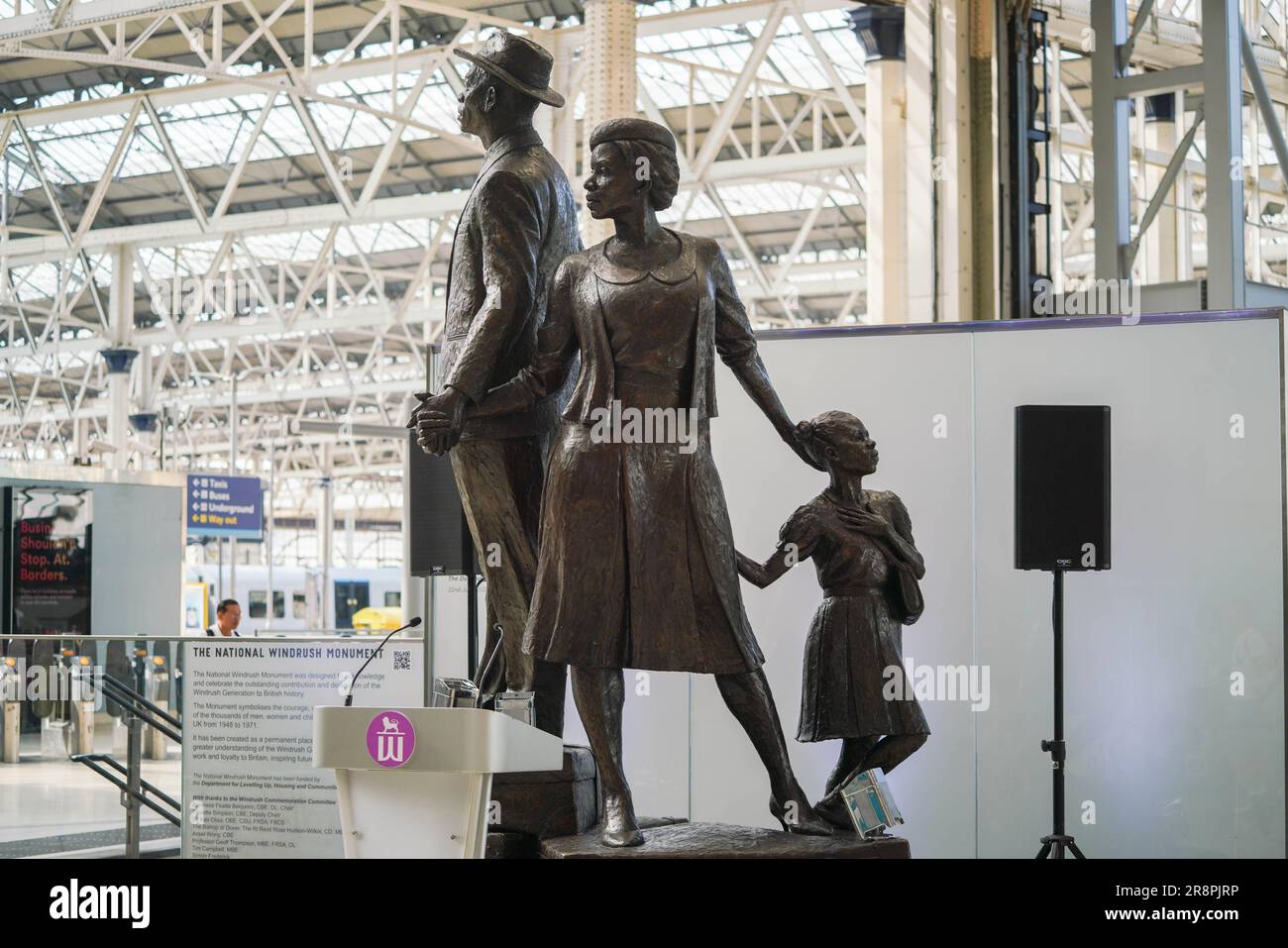 The National Windrush Monument by Basil Watson at Waterloo Station ...