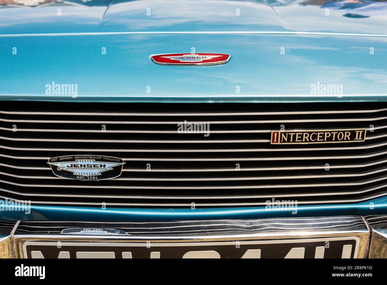 Jensen Interceptor mark 2. Classic cars on Lytham Green 2023 Stock ...