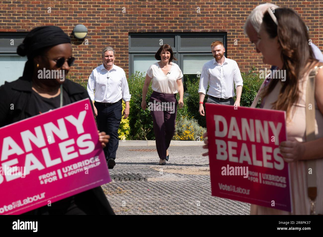 Labour leader Sir Keir Starmer (centre left), Shadow chancellor Rachel ...