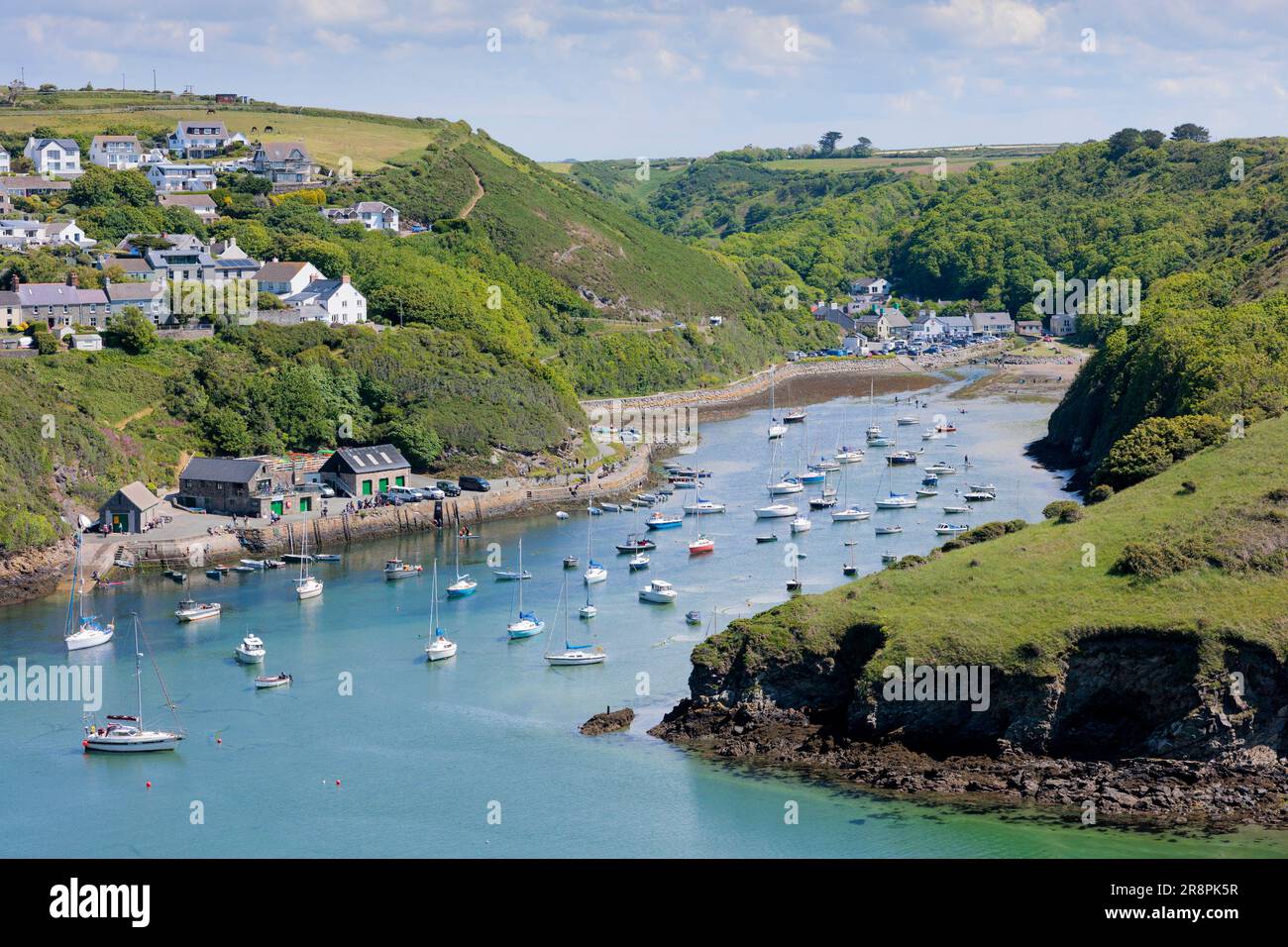 The coastal village of Solva St Brides Bay Pembrokeshire Wales Stock ...