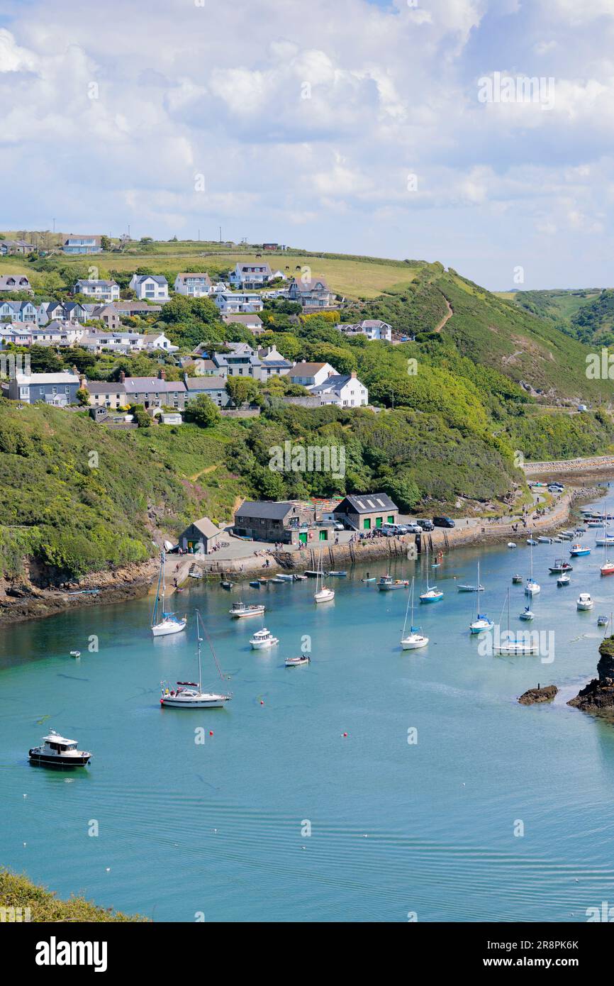 The coastal village of Solva St Brides Bay Pembrokeshire Wales Stock ...