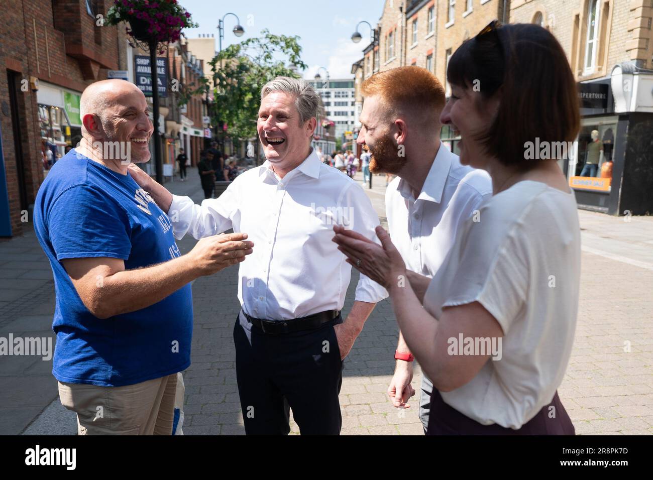 Labour leader Sir Keir Starmer (2nd left), Shadow chancellor Rachel ...