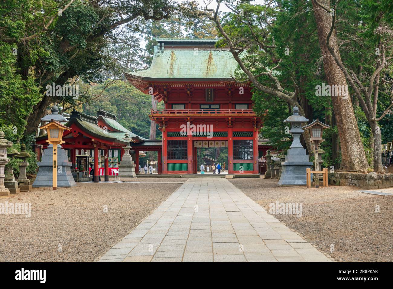 Tower Gate of Kashima Jingu Shrine Stock Photo - Alamy