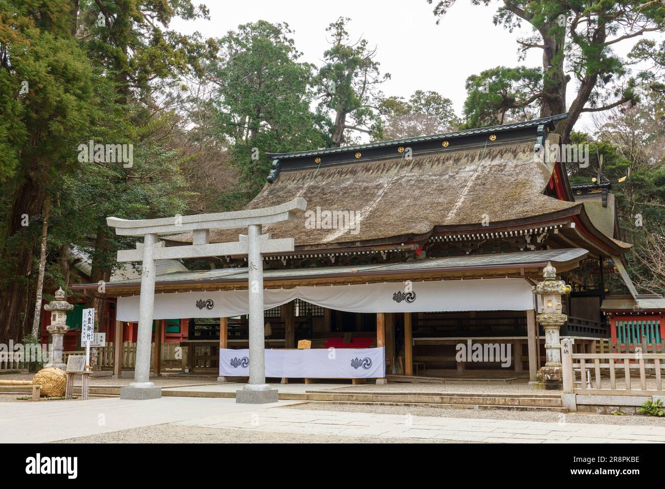 Worship Hall of Kashima Jingu Shrine Stock Photo - Alamy