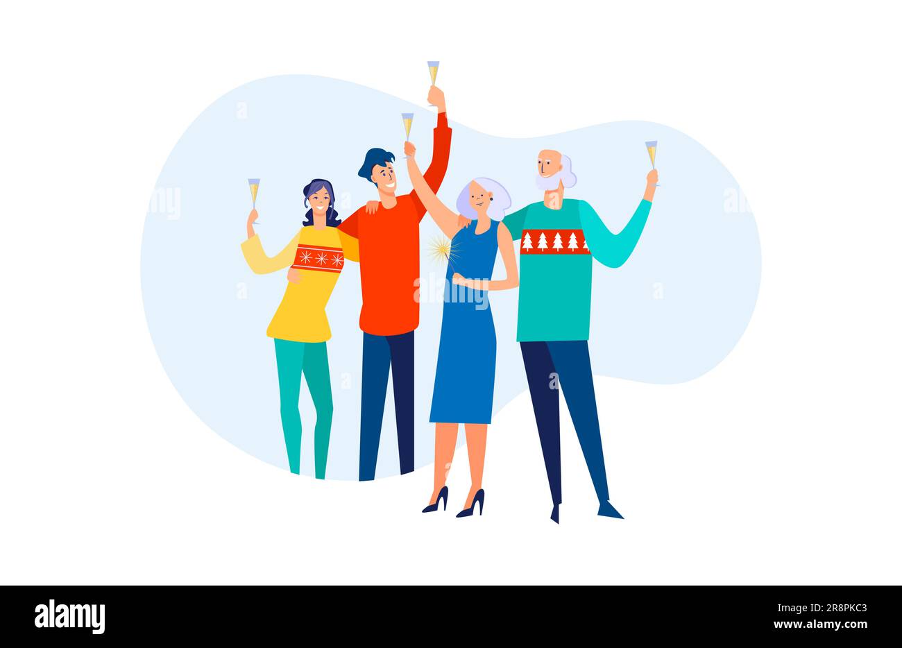 Winter christmas landing page Cut Out Stock Images & Pictures - Alamy