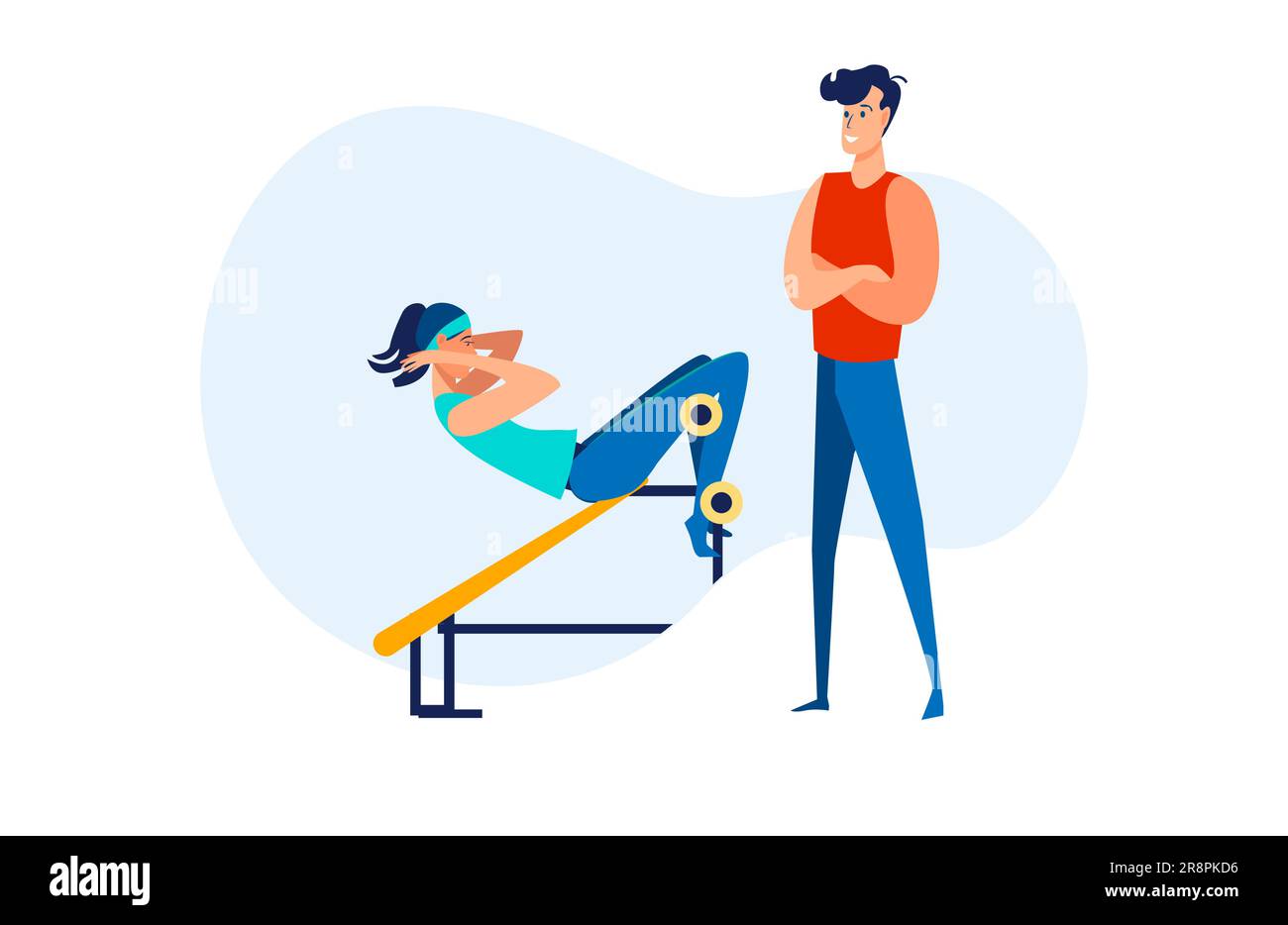 Curl ups Stock Vector Images - Alamy