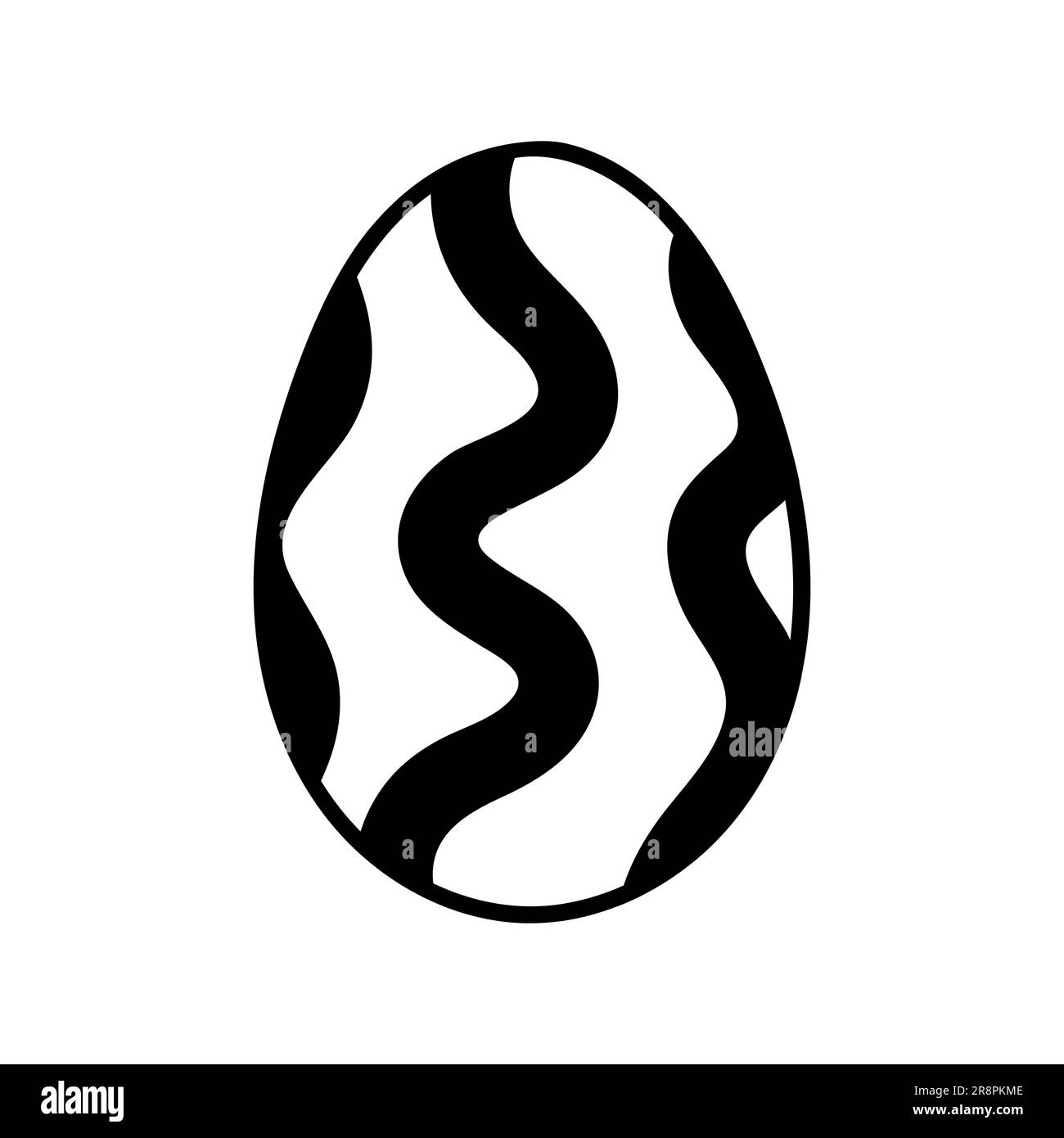 Easter eggs simple vector Black and White Stock Photos & Images - Alamy