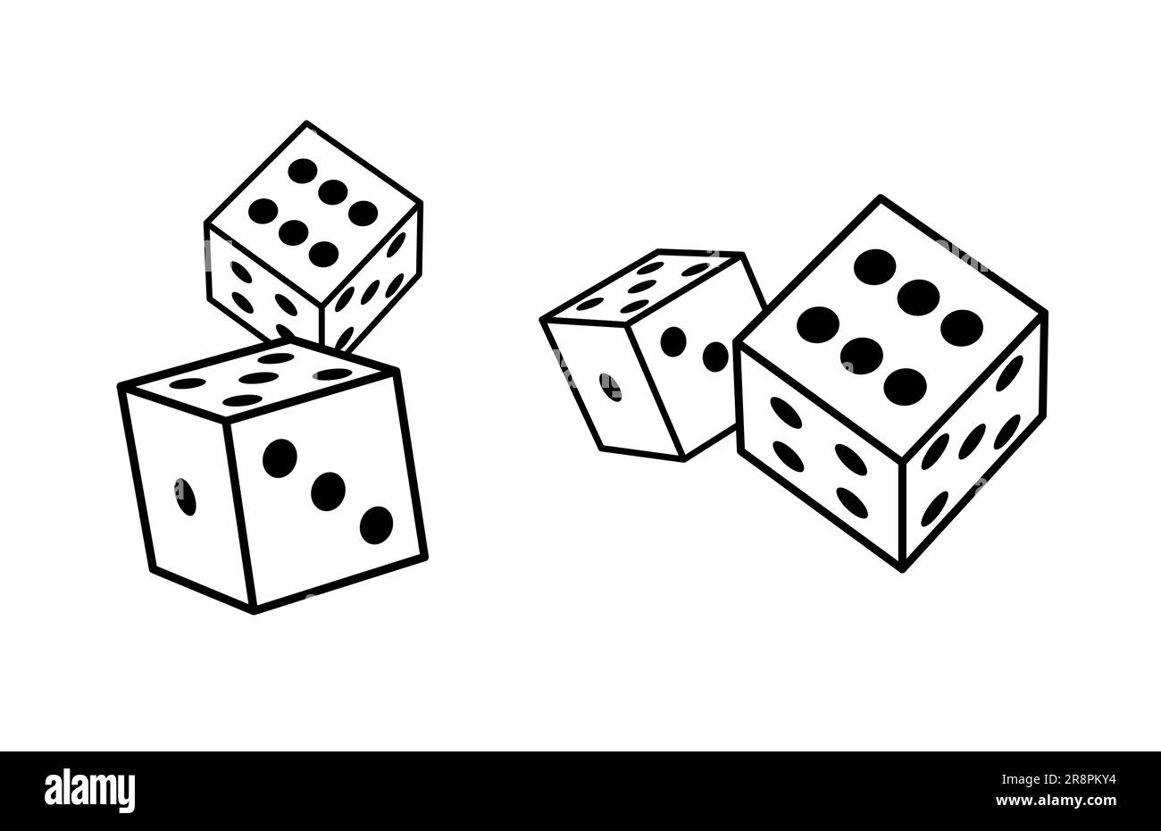 Dice Clipart Black And White
