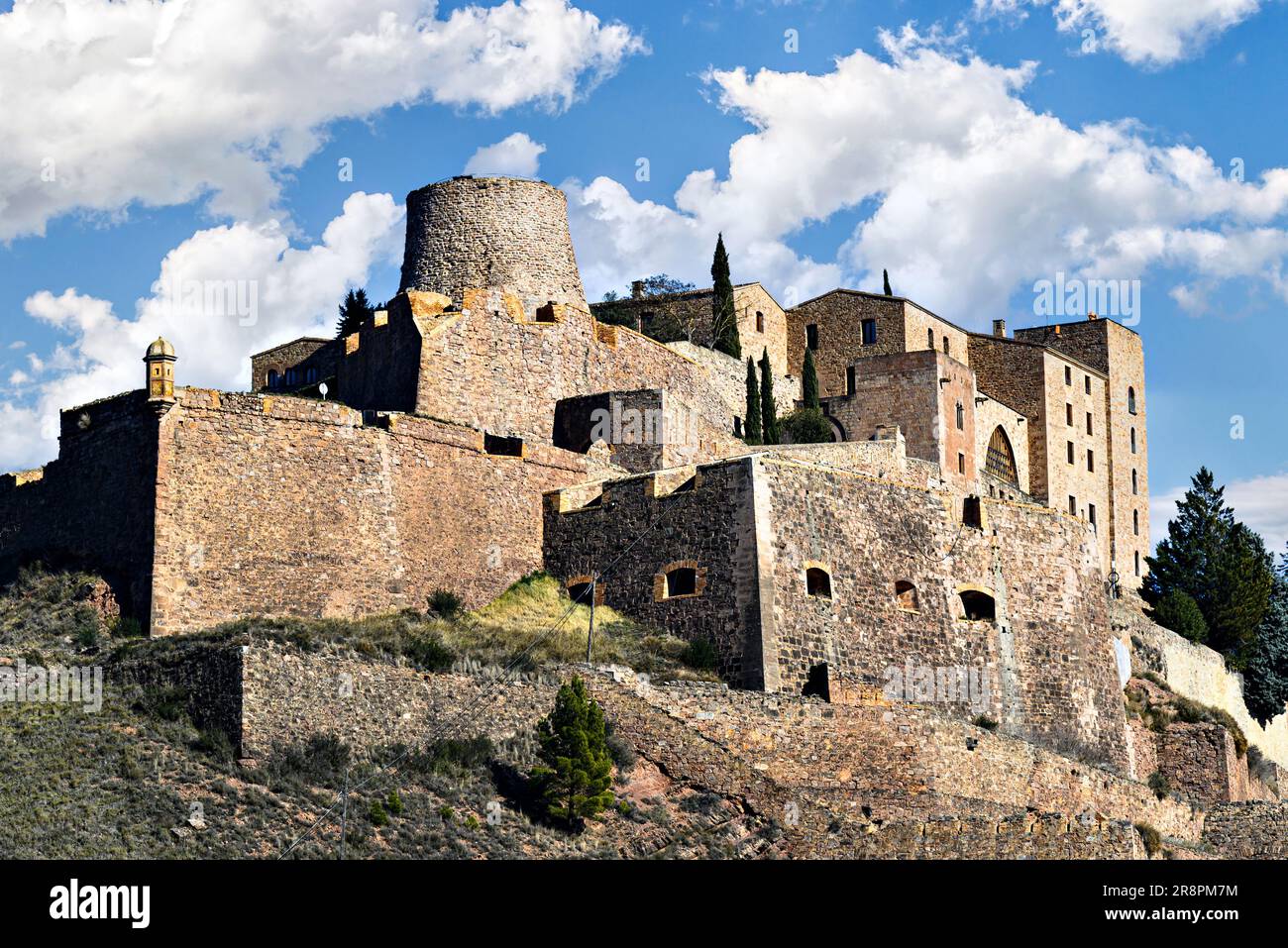 Famous medieval castle in the city of Cardona, Barcelona, Catalonia ...