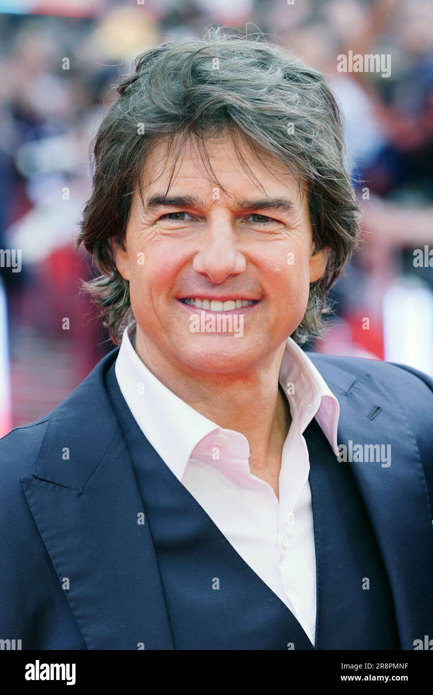 Tom Cruise arrives at the UK premiere of Mission: Impossible - Dead ...