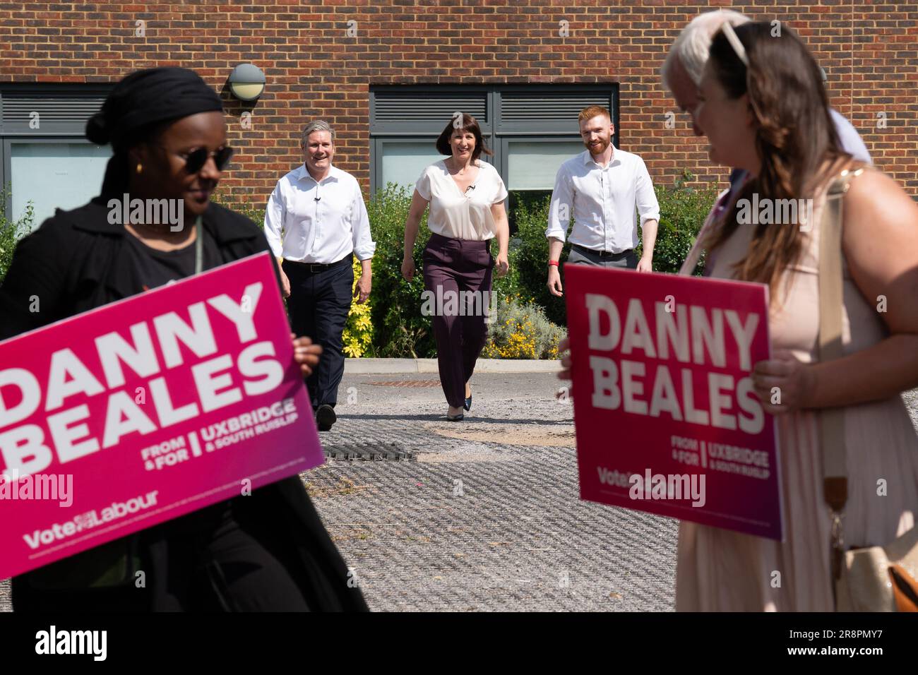 Labour leader Sir Keir Starmer (centre left), Shadow chancellor Rachel ...