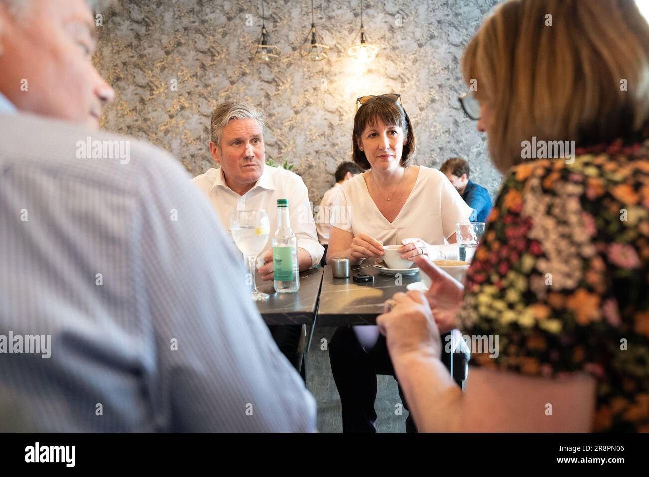 Labour leader Sir Keir Starmer, Shadow chancellor Rachel Reeves during ...