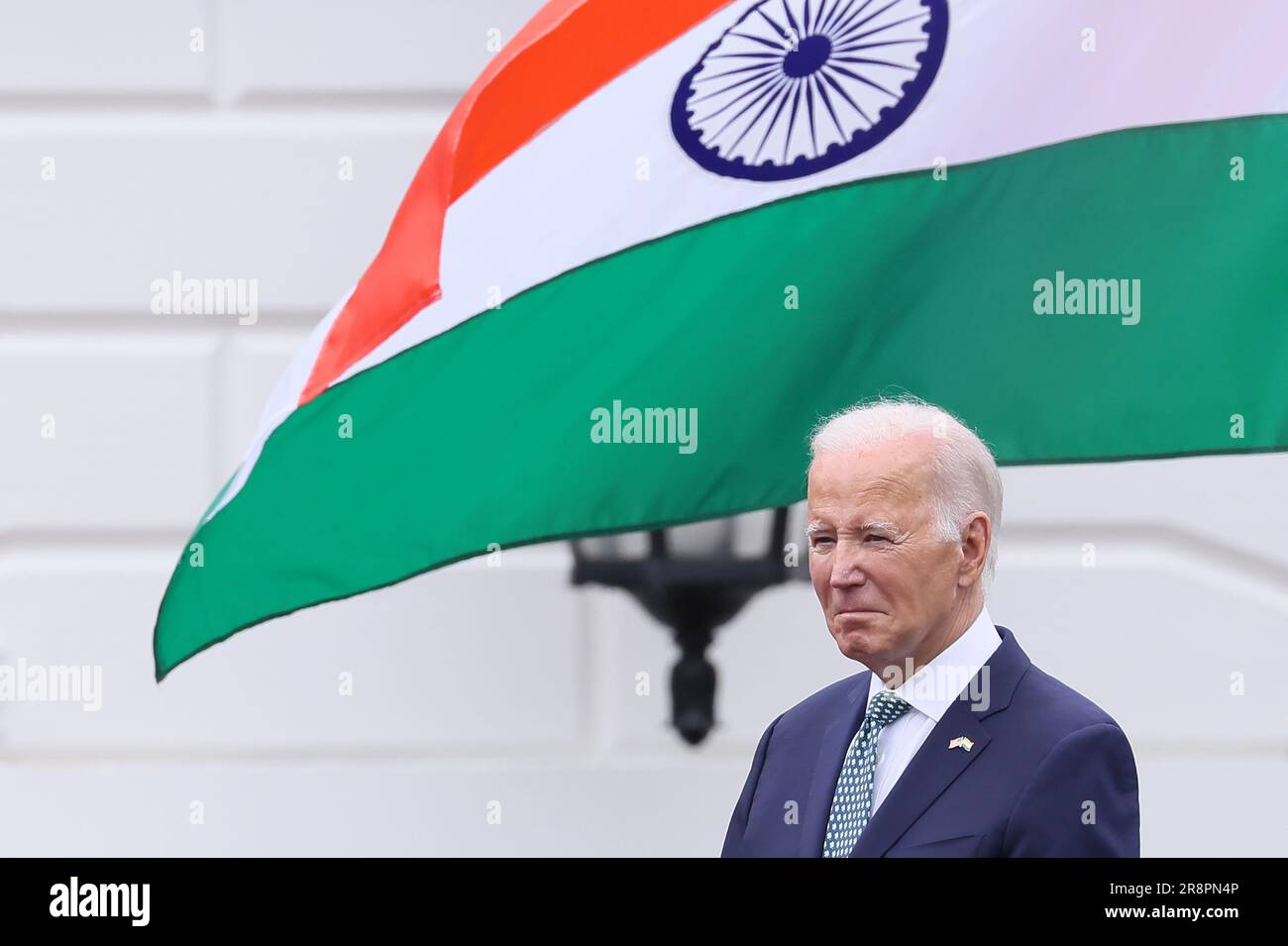 Washington, United States. 22nd June, 2023. The national flag of India ...