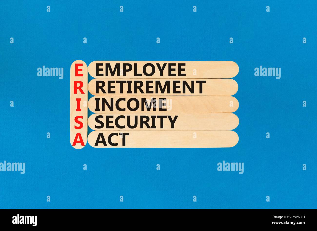 ERISA symbol. Concept words ERISA employee retirement income security ...