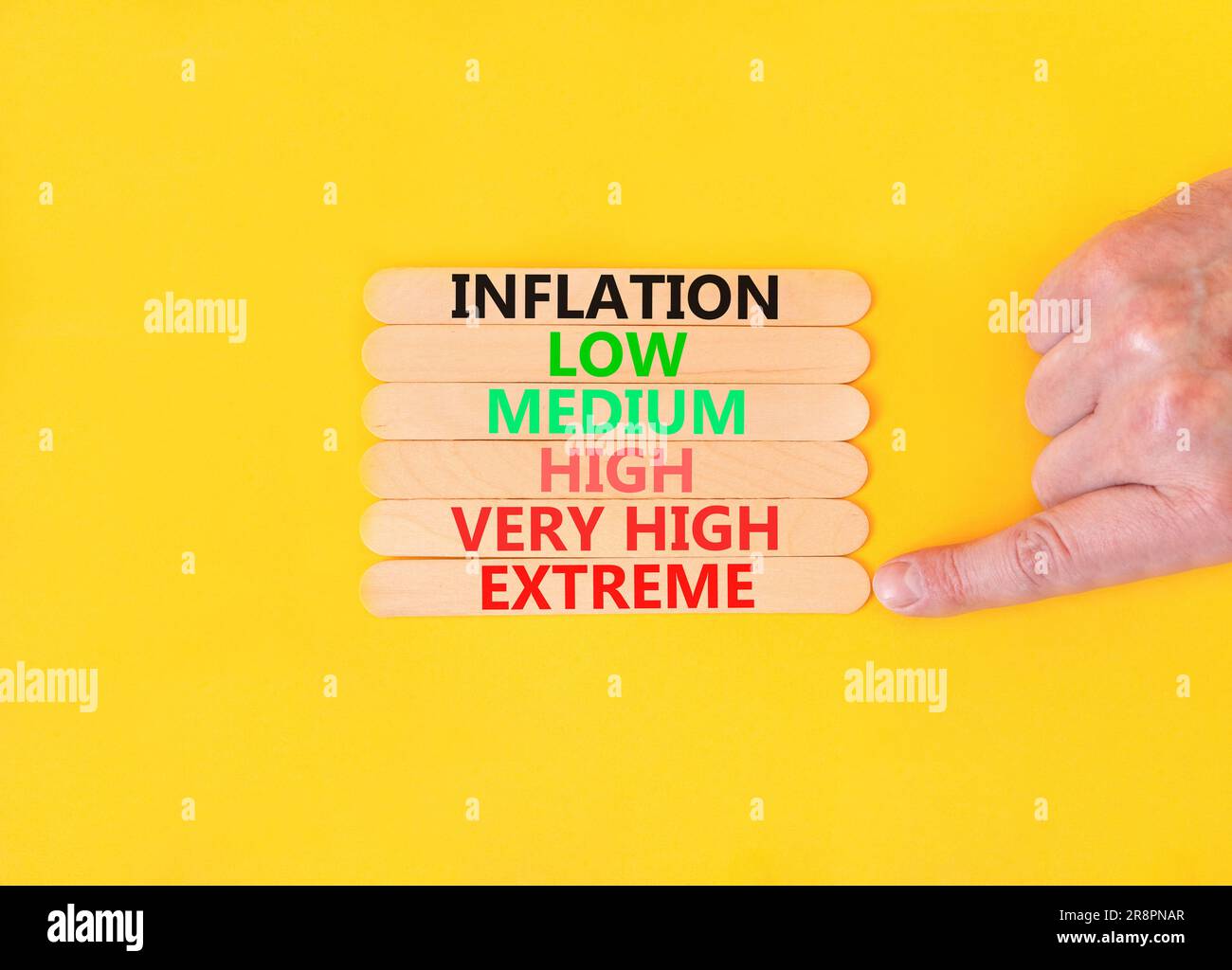 Extreme inflation symbol. Concept word Inflation low medium high very ...