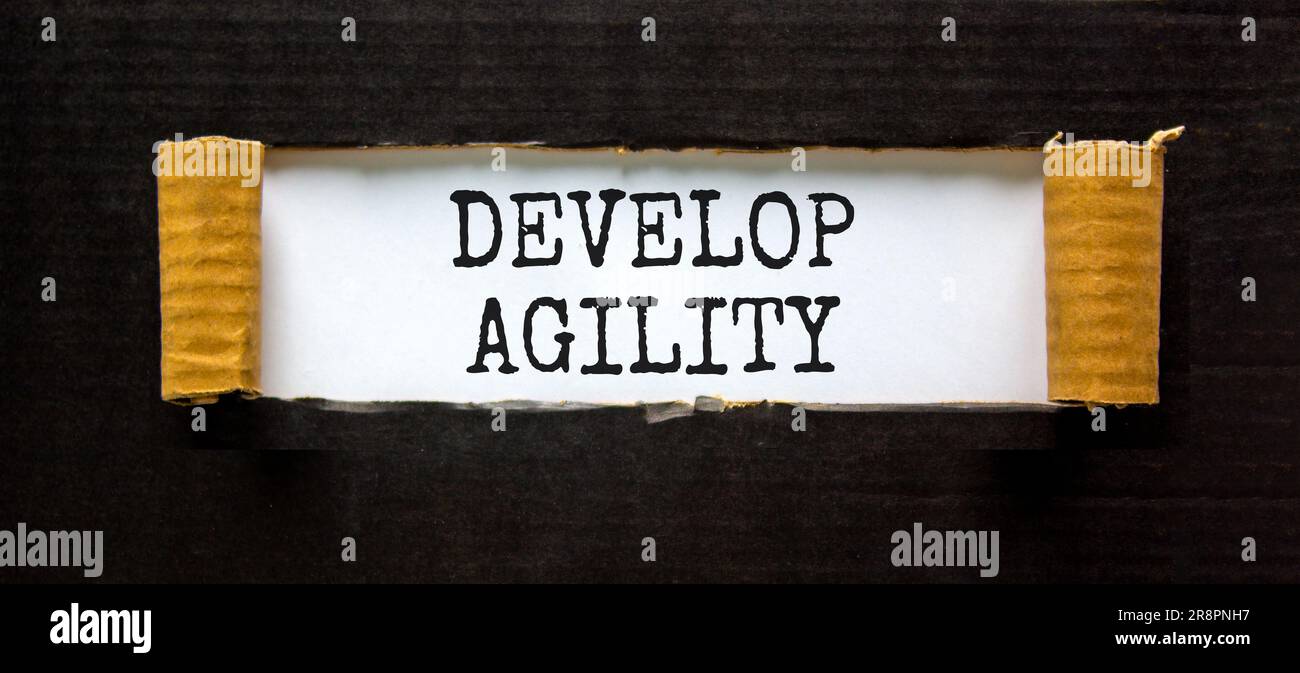 Develop agility symbol. Concept words Develop agility on beautiful ...