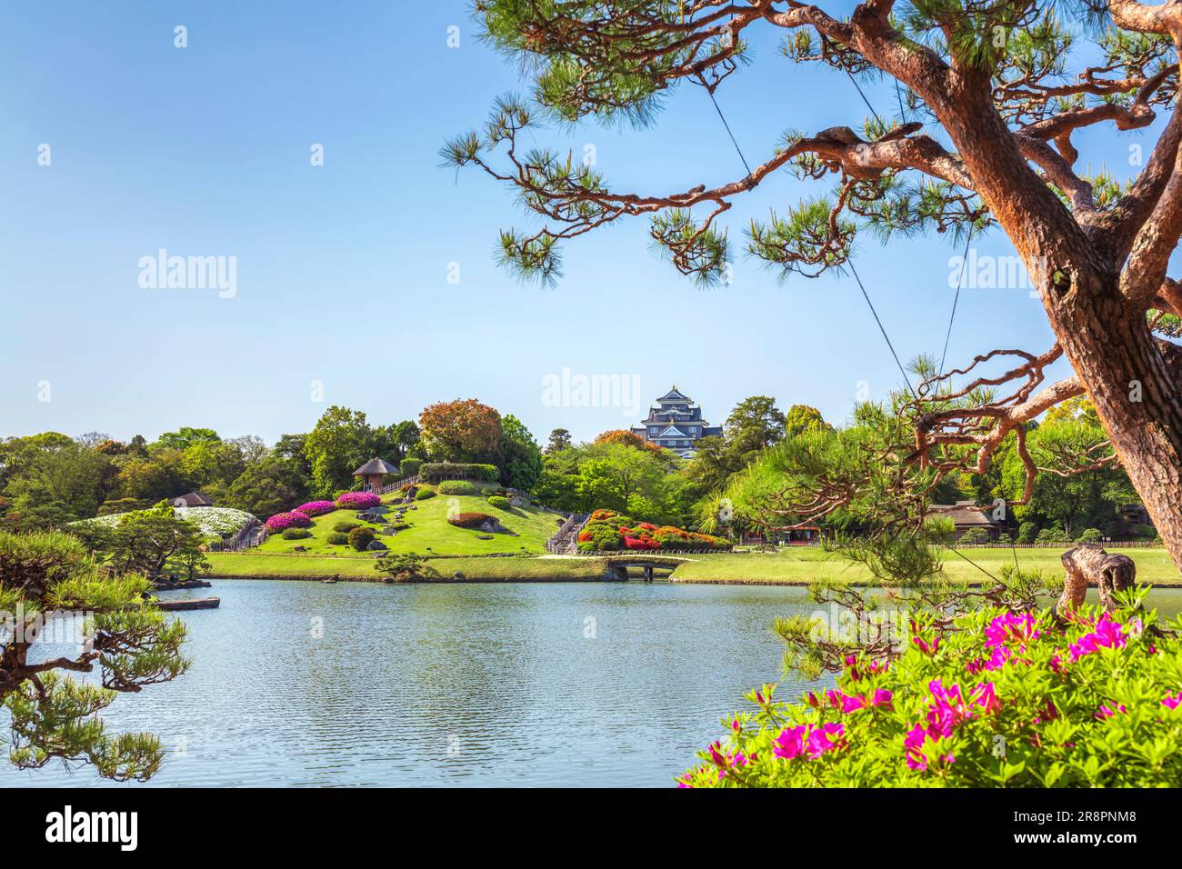 Korakuen Garden and Okayama Castle Stock Photo - Alamy