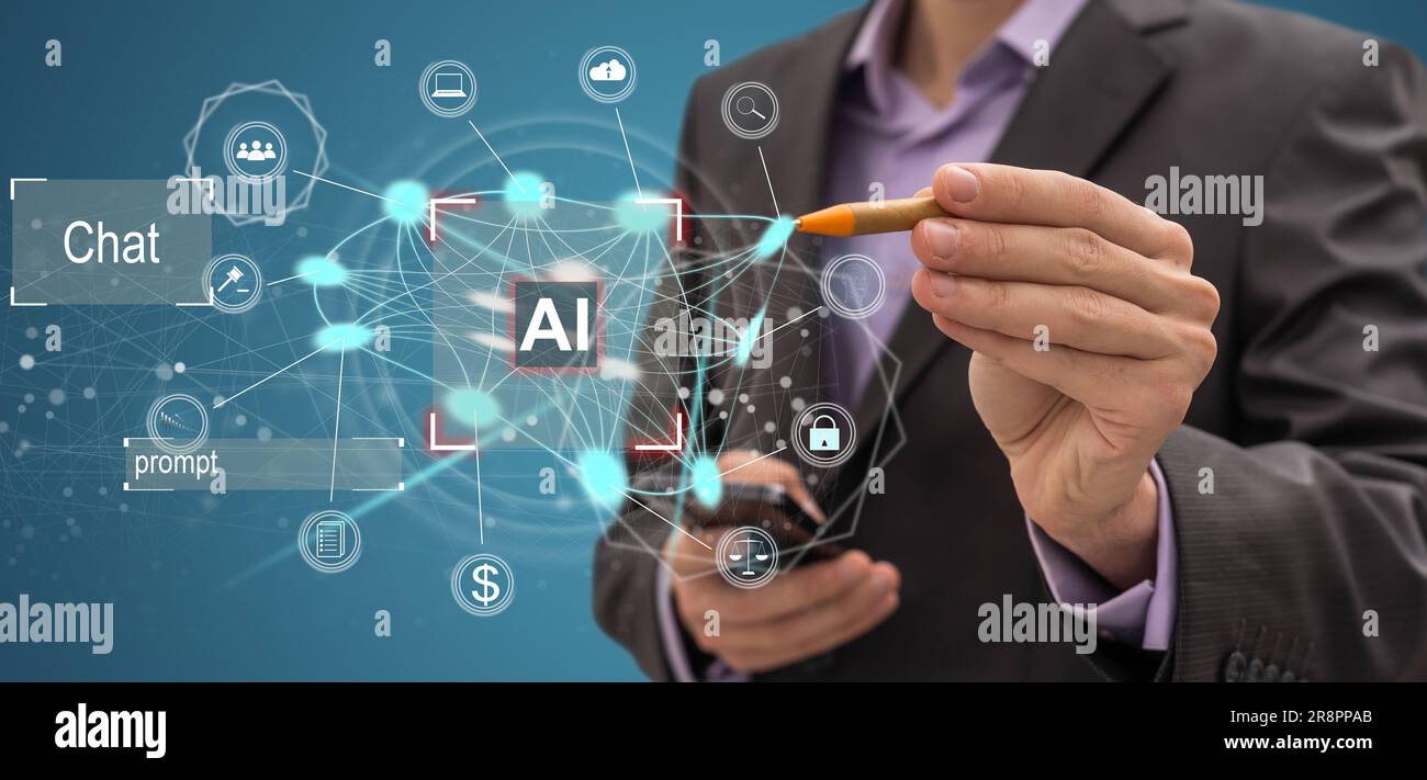 Ai technology, Artificial Intelligence. man using technology smart robot AI, artificial ...