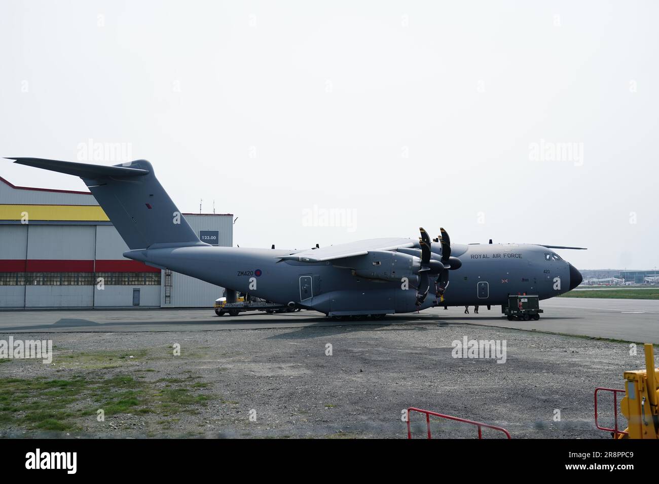 A Royal Air Force plane arrives at St John's International Airport in ...