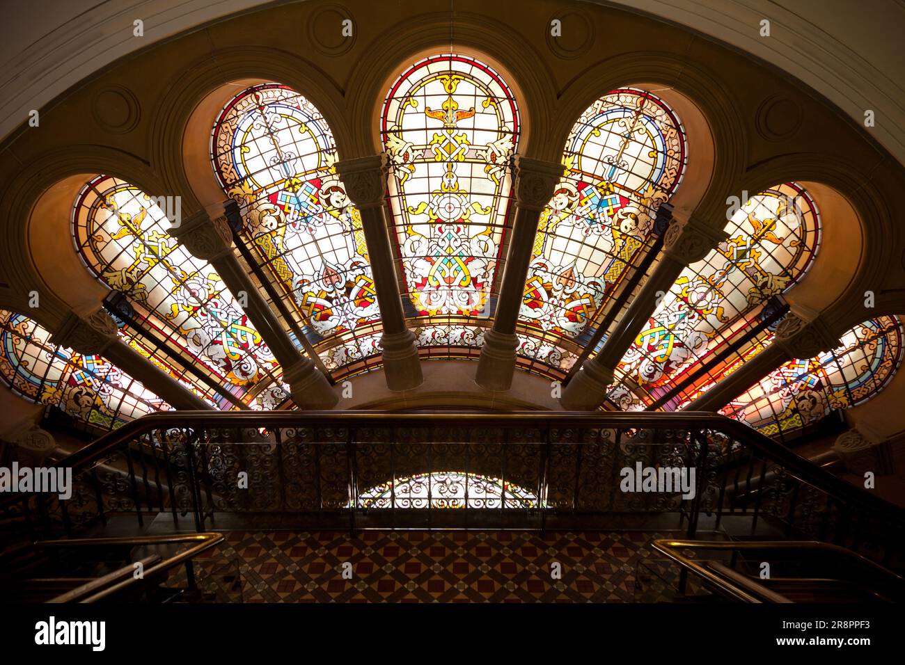 Arched Window at the Queen Victoria Building, downtown Sydney ...