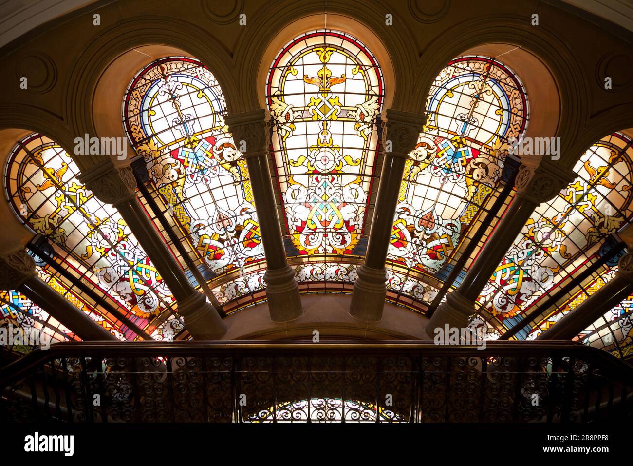Arched Window at the Queen Victoria Building, downtown Sydney ...