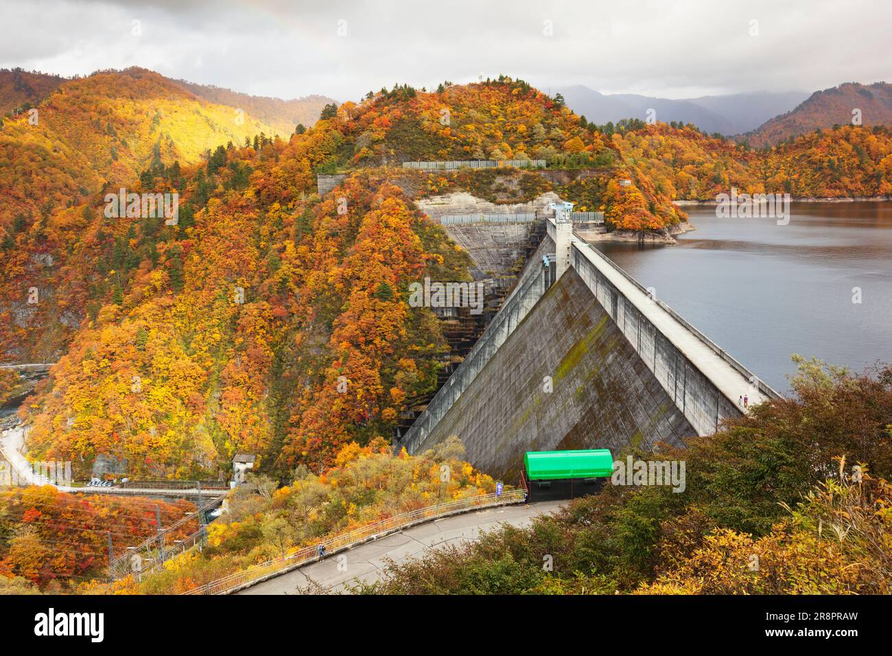 Okutadami Dam and Okutadami Lake Stock Photo - Alamy
