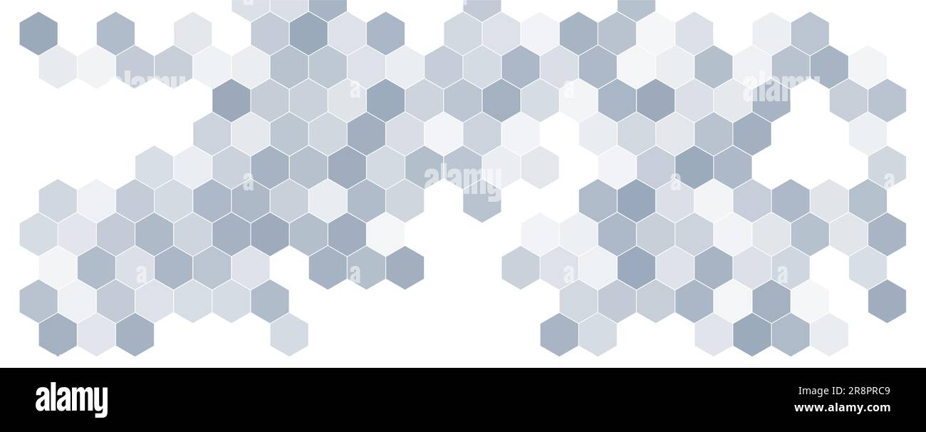 Hexagonal abstract technology grey background. Honeycomb science vector ...