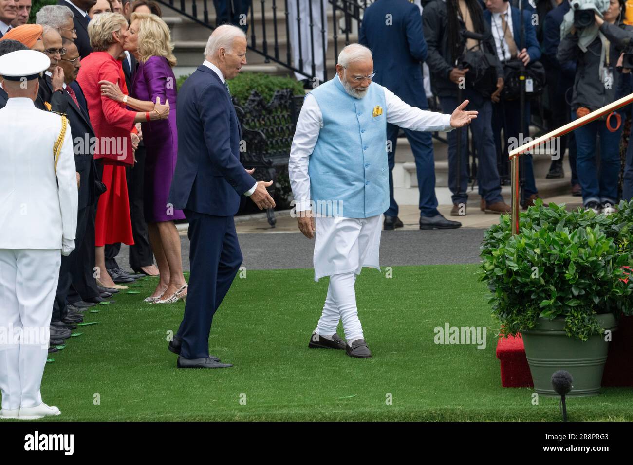 United States President Joe Biden and first lady Dr. Jill Biden welcome ...