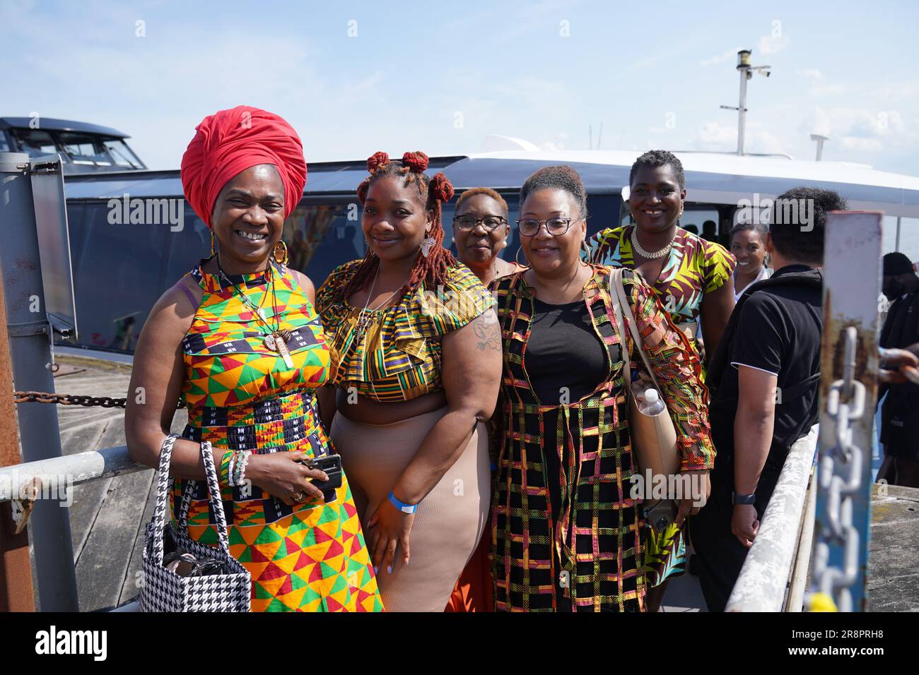 A Thames Clipper arrives at the Port Of Tilbury with 100 NHS workers ...