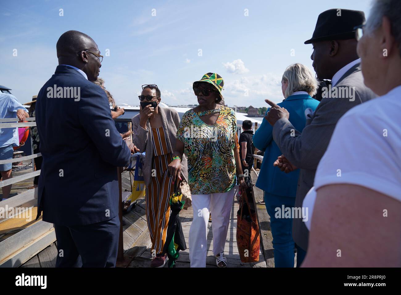 A Thames Clipper arrives at the Port Of Tilbury with 100 NHS workers ...