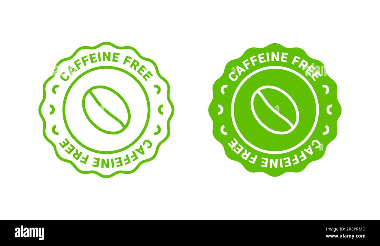 Caffeine free vector logo icon sign. Allergy decaffeinated coffee ...