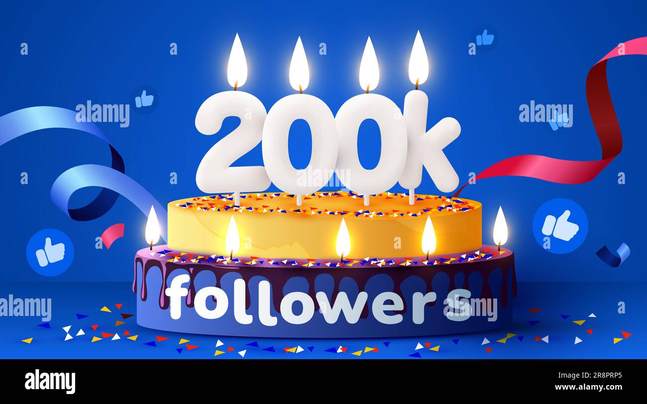 200k or 200000 followers thank you. Social Network friends, followers ...